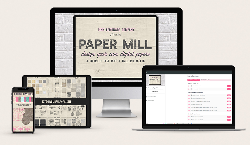 mockup paper mill - Pink Lemonade Company