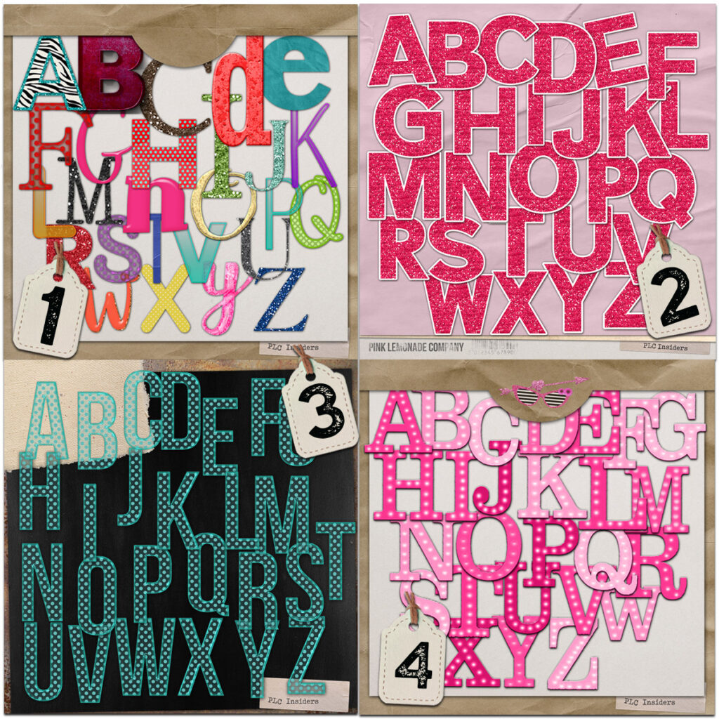 Four Digital Alpha Files - Pink Lemonade Company