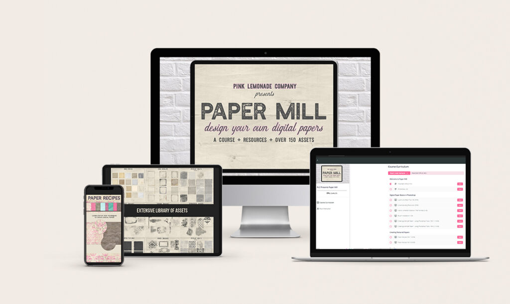 How I Turn Painted Papers into Digital Papers in Photoshop - Pink ...