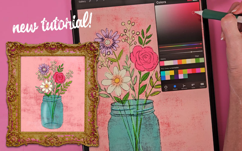 Easy Procreate Flower Jar Tutorial + Demoing the Designer's Toolkit ...